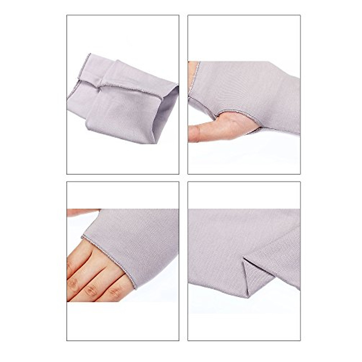 Bememo Fingerless Gloves Women UV Protection Gloves Wrist Length Cotton Gloves Sun Block Driving Gloves Unisex