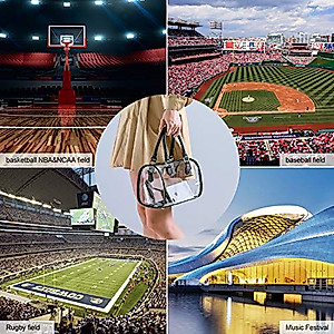 MOETYANG Womens Transparent Clutch Clear Purse Crossbody Shoulder with Removable Shoulder Strap Stadium Approved Bags