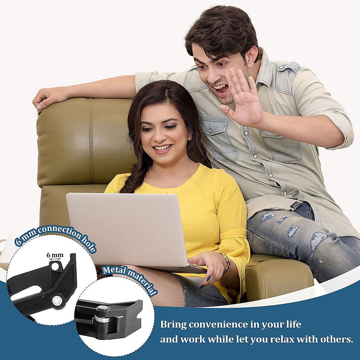 Hotop Recliner Handle Replacement 4 Pieces Chair Release Lever Black Oval Pull Parts Plastic Sofa with Cable Hook, 3.5 x 3 Inches