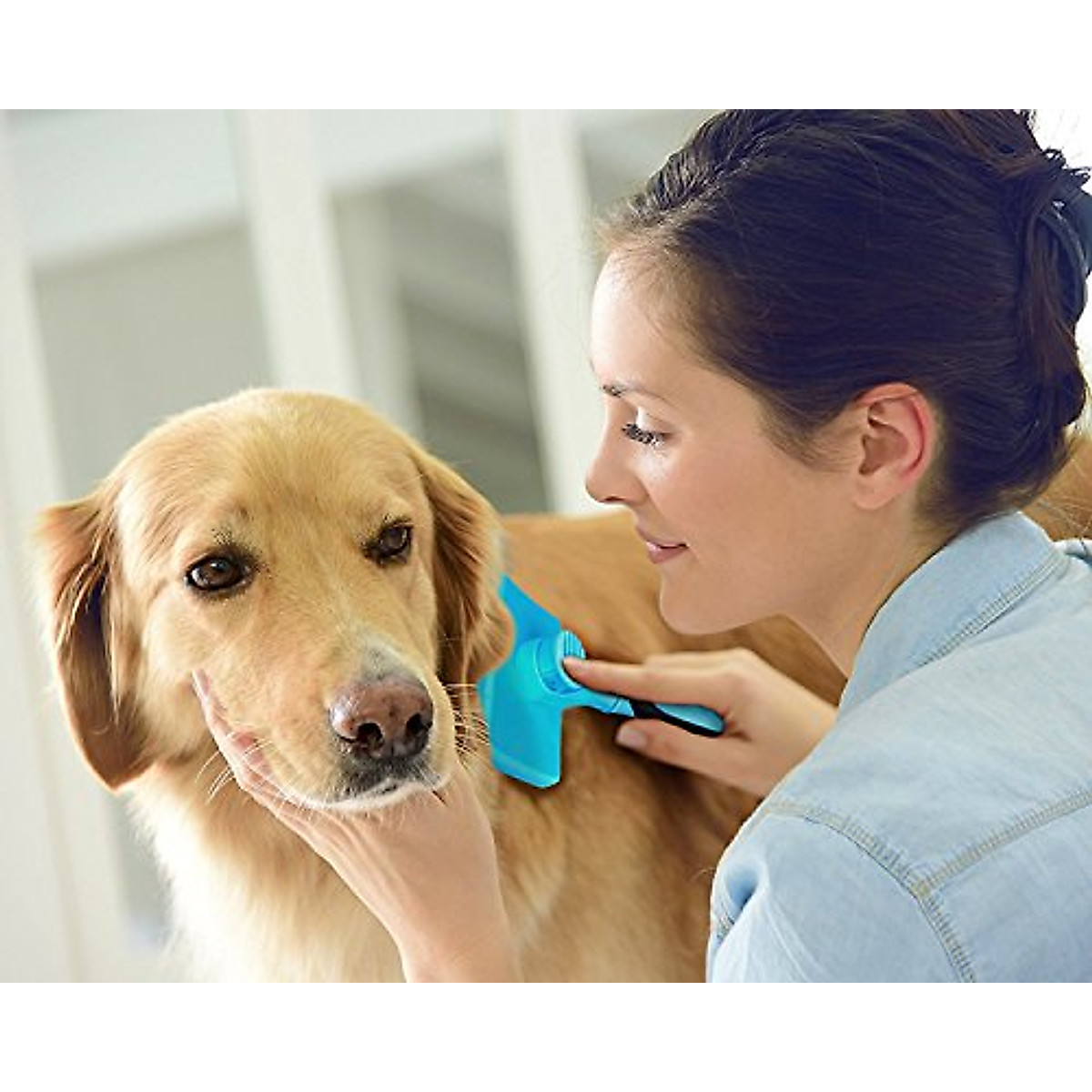 Dog Brush: DakPets Dog Grooming Brush Removes Loose Fur From The Undercoat As Well As Mats & Tangles. Use On All Dogs & Cats. Our Self Cleaning Functi