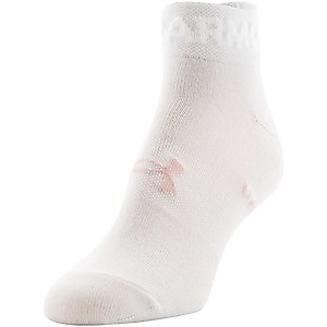 Under Armour Women's Essential Lightweight Low Cut Socks, 6-Pairs, White 2 Assorted, Medium