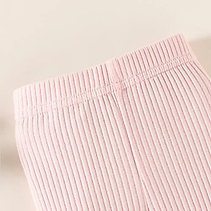 U·nikaka Toddler Baby Girl 0-48 Months 5-Pack Pants in Grey White Black Orange and Pink