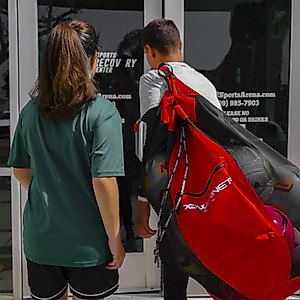 PowerNet Mesh Bag Ball Storage for Soccer, Football & Volleyball, Ball Bag with Exterior Valuables Pocket, Training Equipment Storage Ideal for Teams and Coaches