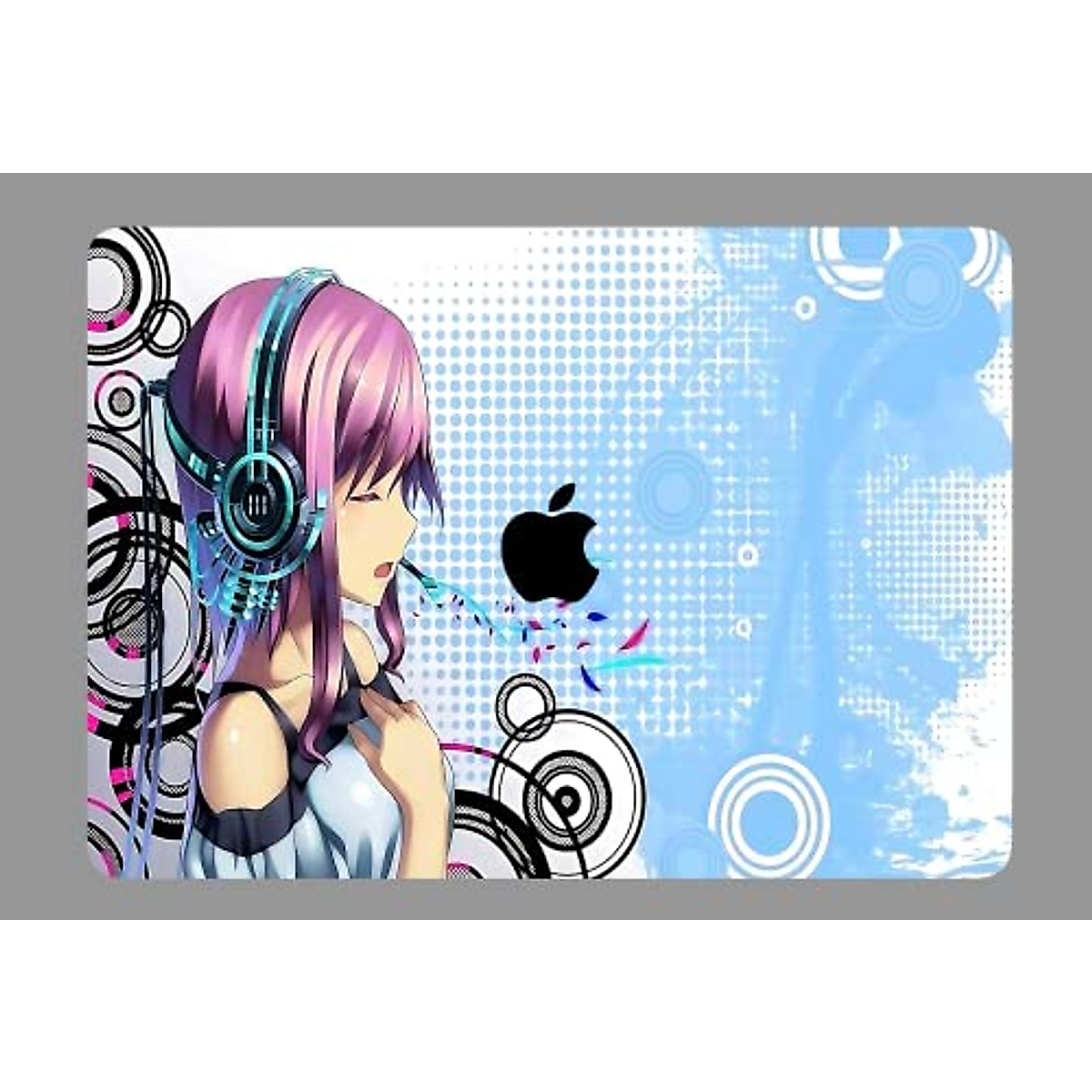 Nekoty Textured Laptop Skins compatible with MacBooks Pro 16" 14" 13" Air 13" 2019-2022 - Singing Anime Girl