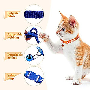 Flymind Puppy Collars, 19Pcs Whelping Puppy ID Collars with Bell Adjustable 19-32cm, Soft Nylon Litter Identification Dog Collars for Newborn Pets
