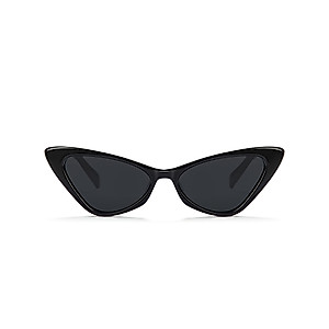 Veda Tinda Vision Oversized Cat Eye Sunglasses for Women Retro Trendy Acetate Frame Fun White Sun Glasses C22S04