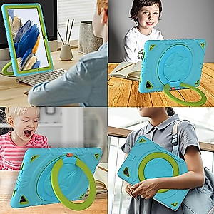 Shockproof Protective Case Hard Rugged Protective Cover Compatible with Samsung Galaxy Tab A8 Case 10.5 inch X200/X205 (2022) Tablet - Shockproof Protective Case, Carry Handle, Adjustable Shoulder Str