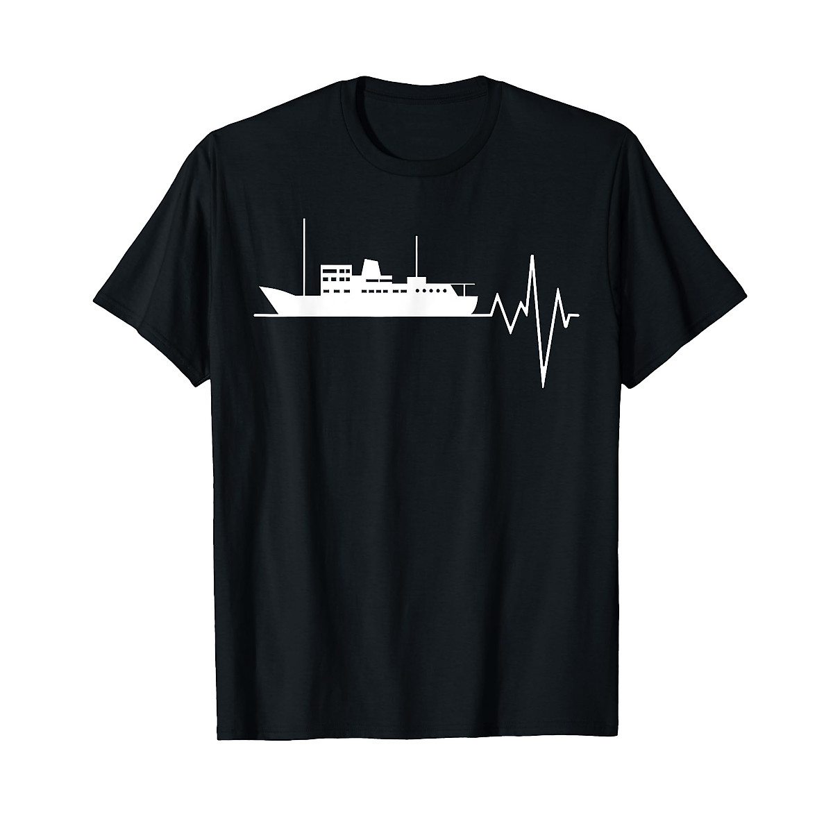 Container Ship Heartbeat Maritime Shipment Cargo Ship T-Shirt