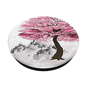 Sakura Tree Japanese Pink Flower Florist Cherry Blossom PopSockets PopGrip: Swappable Grip for Phones & Tablets