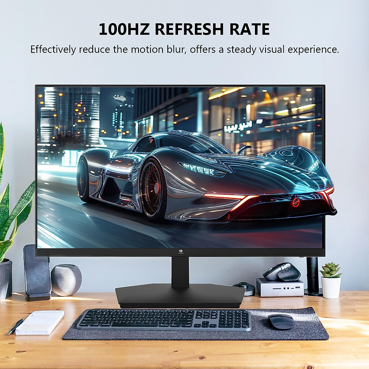 24 inch Monitor, Z-Edge Computer Monitor, Full HD 1920 x 1080p IPS Display 100Hz PC Monitor with HDMI, VGA, Frameless, U24I Anti-Glare Screen