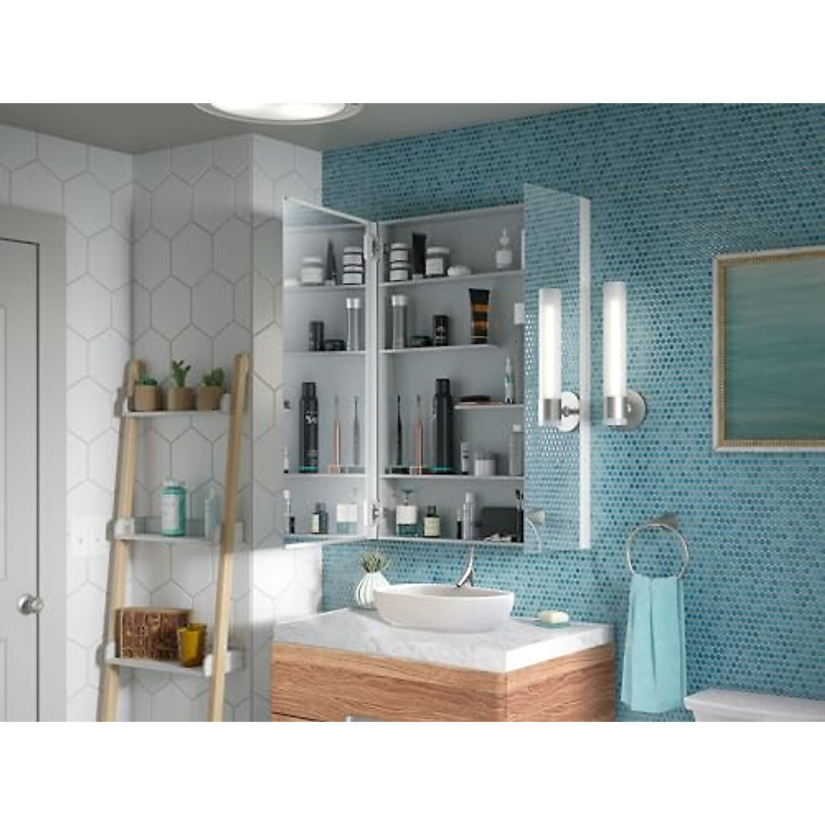 Kohler Maxstow Frameless Surface Mount Bathroom Medicine Cabinet, 30" W X 40" H, Dark Anodized Aluminum