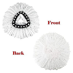Zen Lyfe 4 Pack Spin Mop Replacement Head Microfiber Mop Head Refills Spin Mop Refills Easy Cleaning Mop Head Replacement Includes 2 Microfiber Cloths