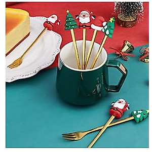 Christmas Spoon, A beautiful set of 4 spoons and below you will find the description o Christmas Coffee Spoon, Dessert Spoon, Ice Cream Spoon, Creative Tableware Gift.