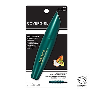 COVERGIRL Flourish Blast Mascara, Deep Conditioning, Very Black 800, 0.4 Ounces,Mascara, Volume Mascara, Volume & Length Mascara, Lengthening Mascara, No Clumping or Smudging