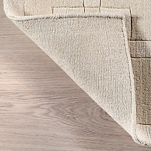 Rugs USA x Arvin Olano Rune Bordered Wool-Blend Area Rug, 8x10, Cream