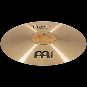 Meinl Cymbals Byzance 18" Traditional Polyphonic Crash with Raw Bell — Made in Turkey — Hand Hammered B20 Bronze, 2-Year Warranty (B18POC)