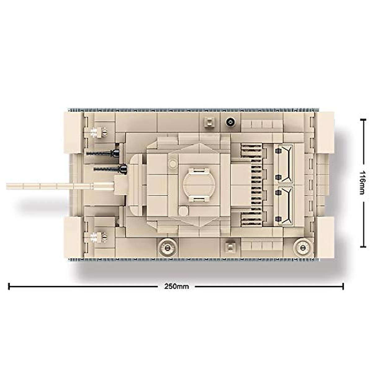 General Jim's Army Toys - World War 2 Tank Building Kit - World War 2 German Army Panzer III Battle Tank - Military Model Brick Building Toy Set Comes with Weapons