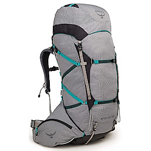 Osprey Ariel Pro 65 Women's Backpacking Backpack, Voyager Grey, X-Small