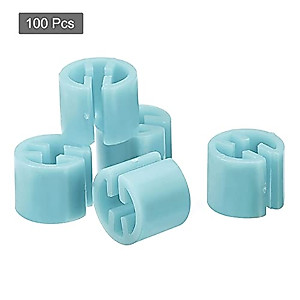 MECCANIXITY Clothes Hanger Marker Blank Fit 3.5mm Rod for Garment Color Coding Light Blue Count 100