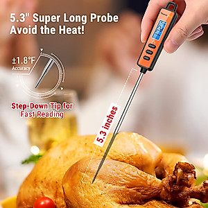 ThermoPro TP01A Digital Meat Thermometer for Cooking + ThermoPro TP06B Digital Grill Meat Thermometer with Probe