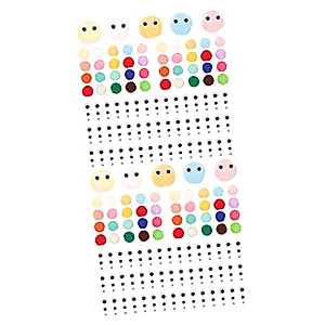 Pompom Balls with Wiggle Eyes Mini Pom Poms 2 Sets Handmade Fur Ball Nylon Yarn Puffer Ball Material Bulk Crafts Assorted Pompoms