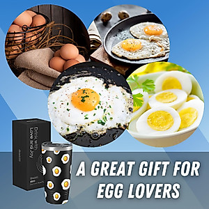 Onebttl Egg Gifts Tumbler Seamless Design Travel Coffee Mug, Stainless Steel Insulated with Lid 20oz/590ml