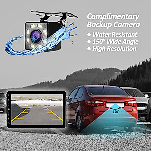 Double Din Car Stereo - 10 inch Touchscreen Car Radio Bluetooth Multimedia Player with Backup Camera Compatible with Carplay, Android Auto, Mirror Link