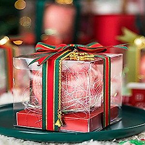 Oomcu 40 Pack Clear PET Plastic Boxes,Transparent Favor Candy Bakery Mini Cake Cookie Donut Dessert Macaron Pastry Gift Packaging Box Container for Wedding Baby Shower Birthday Party(4" x 4" x 2.5")