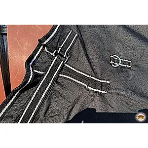 HILASON 1200D Turnout Light Winter Waterproof Rain Sheet Horse Sheet Black | Horse Sheet | Horse Turnout Sheet | Horse Sheets for Winter | Waterproof Turnout Sheets for Horses