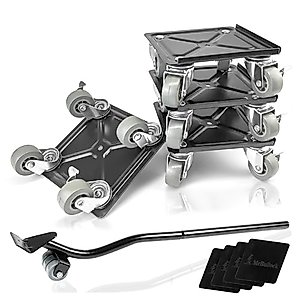 Furniture Movers with 4 Wheels,MrBullock Furniture Dolly for Moving Heavy Duty,360 Rotation Wheels 2200 Lbs Capacity,Furniture Lifter Tool Set for appliances,Refrigerator, Sofa, Cabinet,Bed