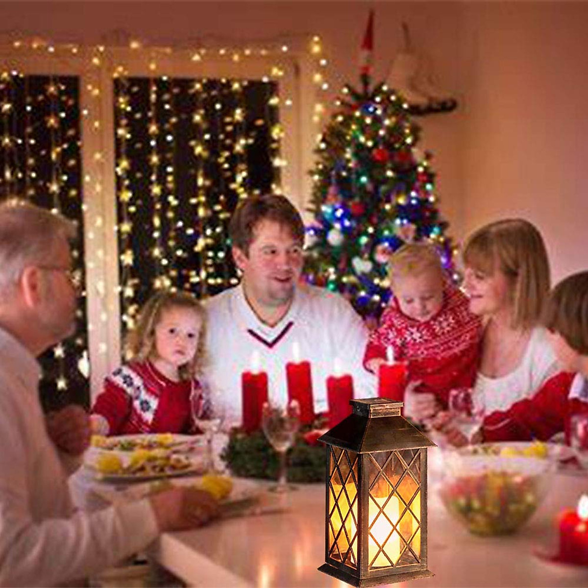 Solar Lantern Lights Hanging Lanterns Outdoor， PVC Waterproof LED Flickering Flameless Candle Decorative Solar Lantern, for Patio Courtyard Garden (2 Pack)