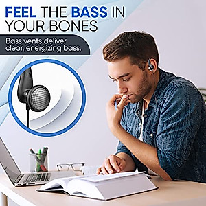 Philips Over The Ear Earbuds, Flexible Wrap Around Earbuds, Around Ear Headphones with Mic Behind The Ear Headphones, Perfect for Sports, Running, Exercise, Gym, Lightweight Earhook Sports Headphones