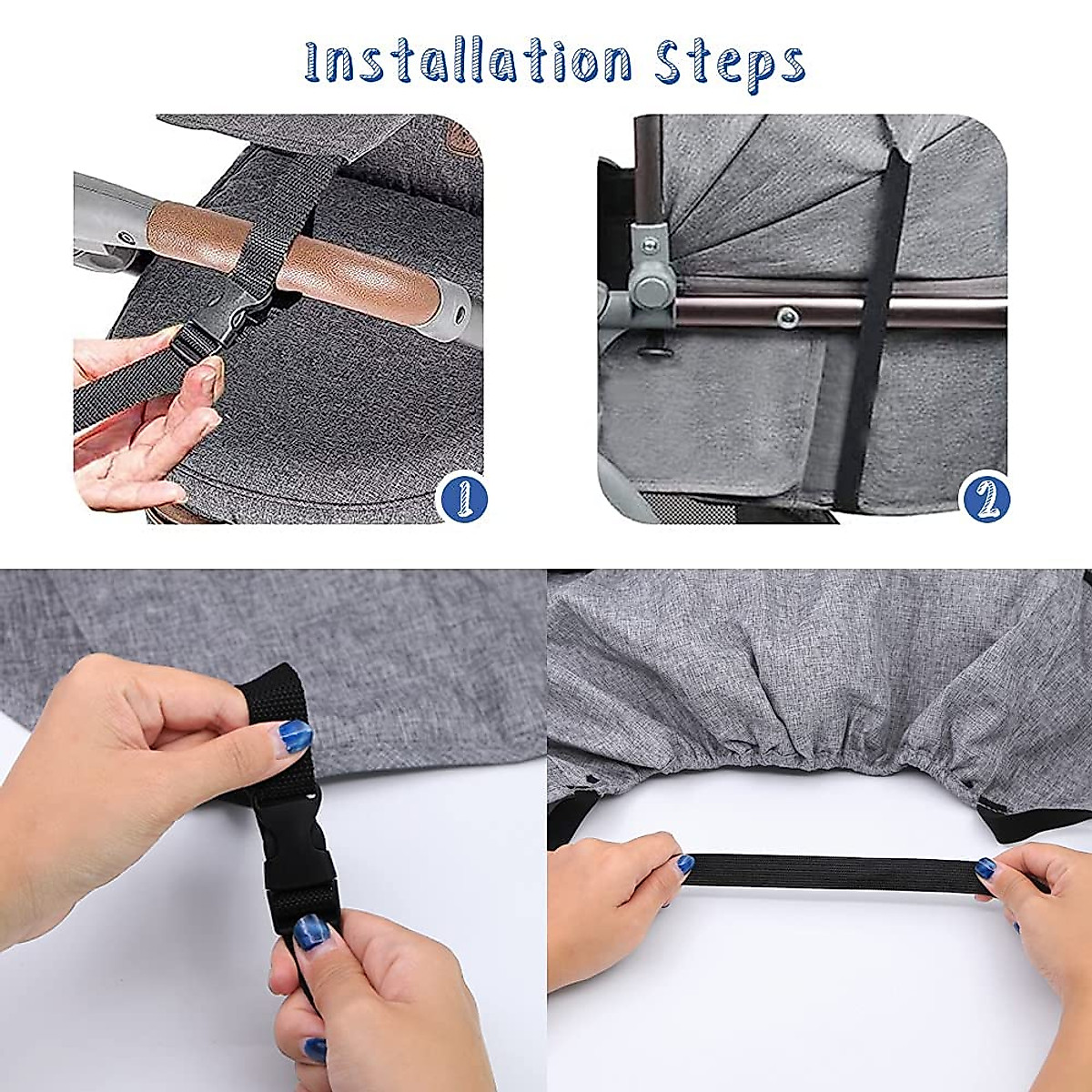 Baby Stroller Sun Protection Stroller Sun Shade Waterproof Sun Covers Universal Baby Pushchair Sunshade Pram Buggy Infant Stroller Sunshade Sun Sail UV 50+ Sun Rain Shade Canopy Cover Viewing Window