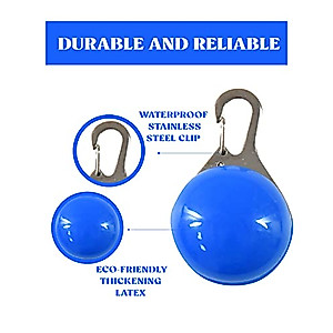 JayJos clip-on pet safety light, LED glow in the dark lights for your pet, weather resistant safety flashing lights for dogs, cats ,night walking, campers and bicycling Gifts For Pets, Keychain Light Blue