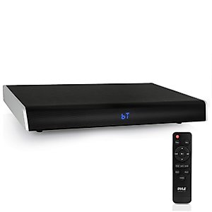 Pyle Surround Sound TV Sound Bar - Bluetooth Compatible Wireless Soundbar for TV w/Built-in Subwoofer Speaker - Television Sound Bar System w/LCD/Digital Optical Audio/RCA/AUX/USB - PSBV820BT, Black