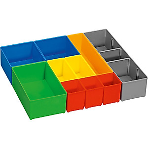 BOSCH Org72-10 Organizer Set for i-Boxx72, Part of Click and Go Mobile Transport System, 10-Piece , Blue , Yellow