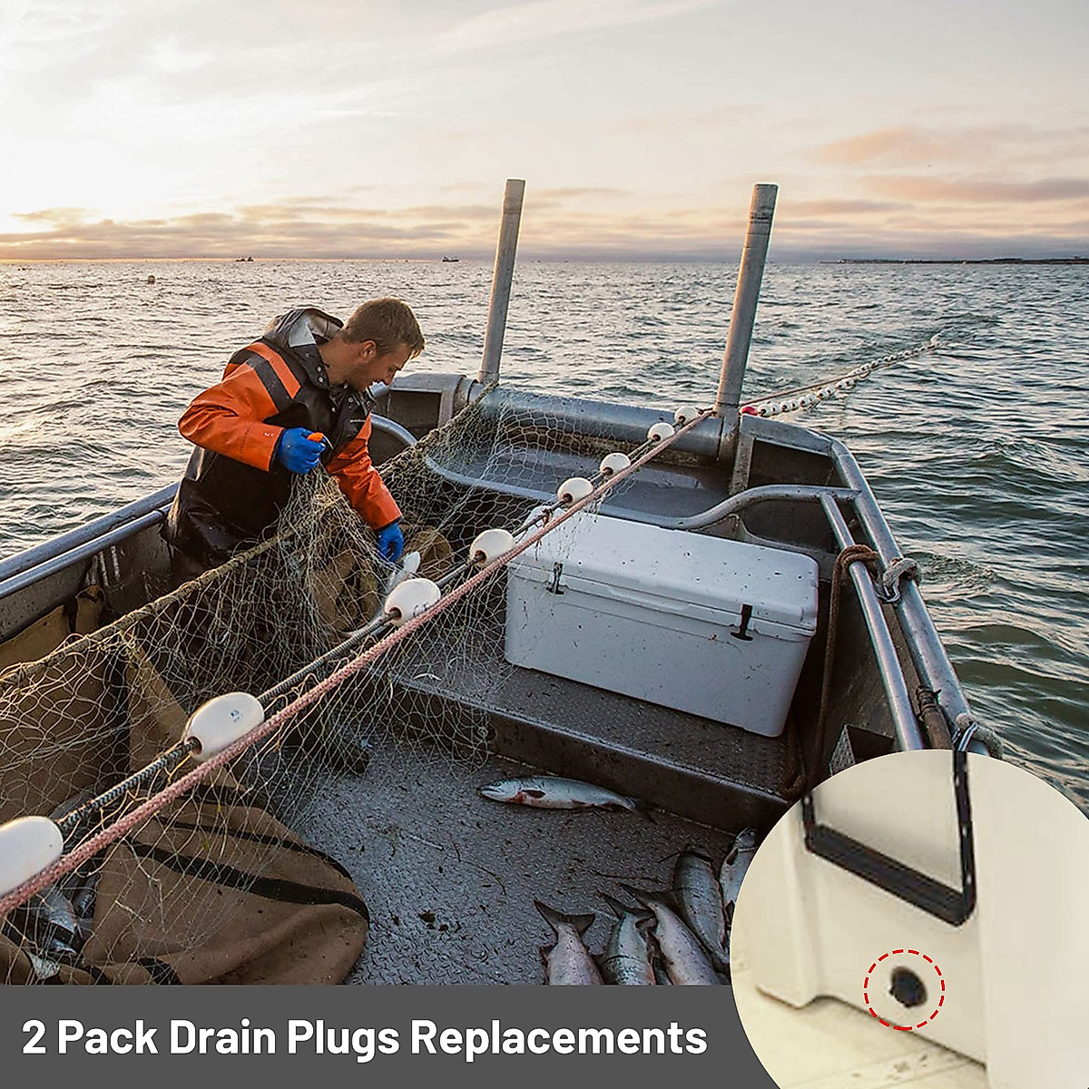 Cooler Drain Plug, 2 Pack Replacement, Compatible with Yeti Roadie, Tundra, and Tank Coolers and Fit for RTIC Coolers