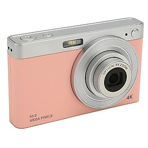 Digital Camera, 16X Zoom 2.88 Inch IPS 4K Video Output Digital Zoom Camera for Travel (Pink)