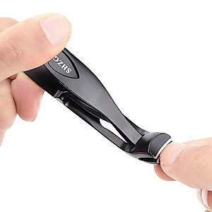 SHZG Nail Clippers Wide Jaw Opening, Sharp Angled Head Fingernail Toenail Clippers for Men and Women Easy Reach Your Nails