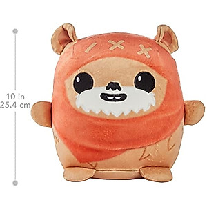 Star Wars Cuutopia 10-inch Ewok Plush, Soft Rounded Pillow Doll, Collectible Gift for Kids & Fans Ages 3 Years Old & Up