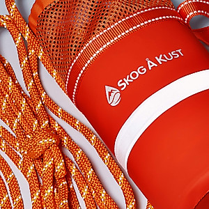 Skog Å Kust Rescue Throw Bag w/ 50-Feet of Floating Reflective Rope (Orange Reflective, 50' x 8mm)