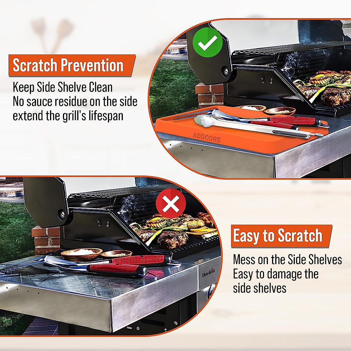 Silicone Spatula Mat for Ladle, Spoon Rest Kitchen Utensil Holder Drip Pad, Heat Resistant Spoon Holder for Stove Top & Grill, Non Slip, Keep Neat and Clean(Orange)