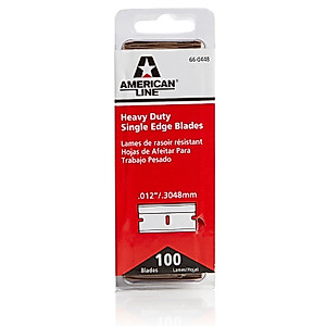 American Line Single Edge Razor Blades - 1000-Blades - 0.012" Heavy Duty High Carbon Steel for Extra Durability and Long Life - 66-0448