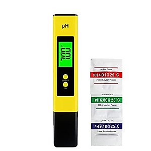 auons PH Meter Digital PH Tester for Water Hydroponics 0.01 High Accuracy Water Quality Tester Pen 0-14 PH Measurement Range for Household Drinking, Pool, Aquarium, Spa