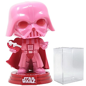 Star Wars: Valentines - Darth Vader with Heart Funko Pop! Vinyl Figure (Bundled with Compatible Pop Box Protector Case), Multicolor, 3.75 inches