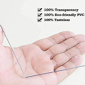 Clear PVC Desk Chair Mat Clear Vinyl Runner Rug for Hard Wood/Tile Floor, Extra Long Plastic Hallway Carpet Protector, Door Mats, Can Be Cut, Indoor Outdoo,1.5mm Thick,75/95/115/135/155cm Wide for Off