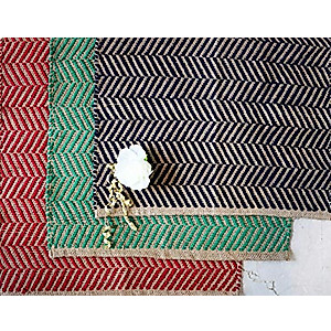 The Home Talk Jute Hemp Cotton Chevron Area Rug | Handcrafted Traditional Rugs | Braided Carpet | Natural Shag Rugs for Entryway Bedroom, Home Décor, Dining Room | Eco-Friendly | 2’ x 3