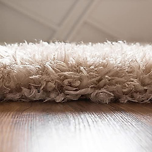 Rugs.com Marilyn Monroe™ Shag Collection Rug – 6' x 9' Blonde Shag Rug Perfect for Bedrooms, Dining Rooms, Living Rooms