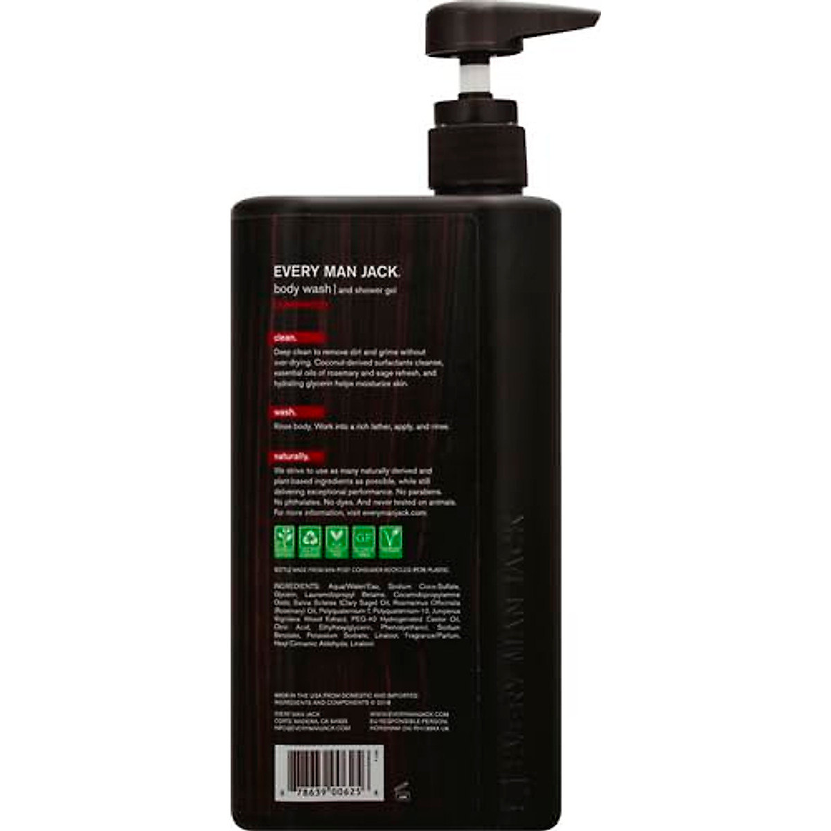 Every Man Jack Body Wash, Cedarwood 33.8-ounce