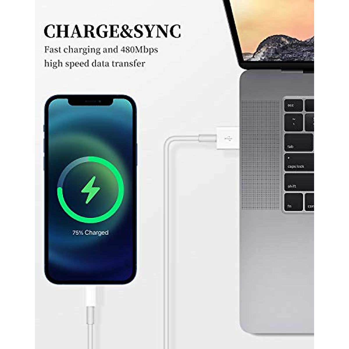 Apple iPhone Charger Cable, 2 Pack Original USB to Lightning Cable Apple MFI Certified 6 Ft, Fast iPhone Charging Cord for iPhone 11/11Pro/11Max/ X/XS/XR/XS Max/8/7/6/5S/SE/